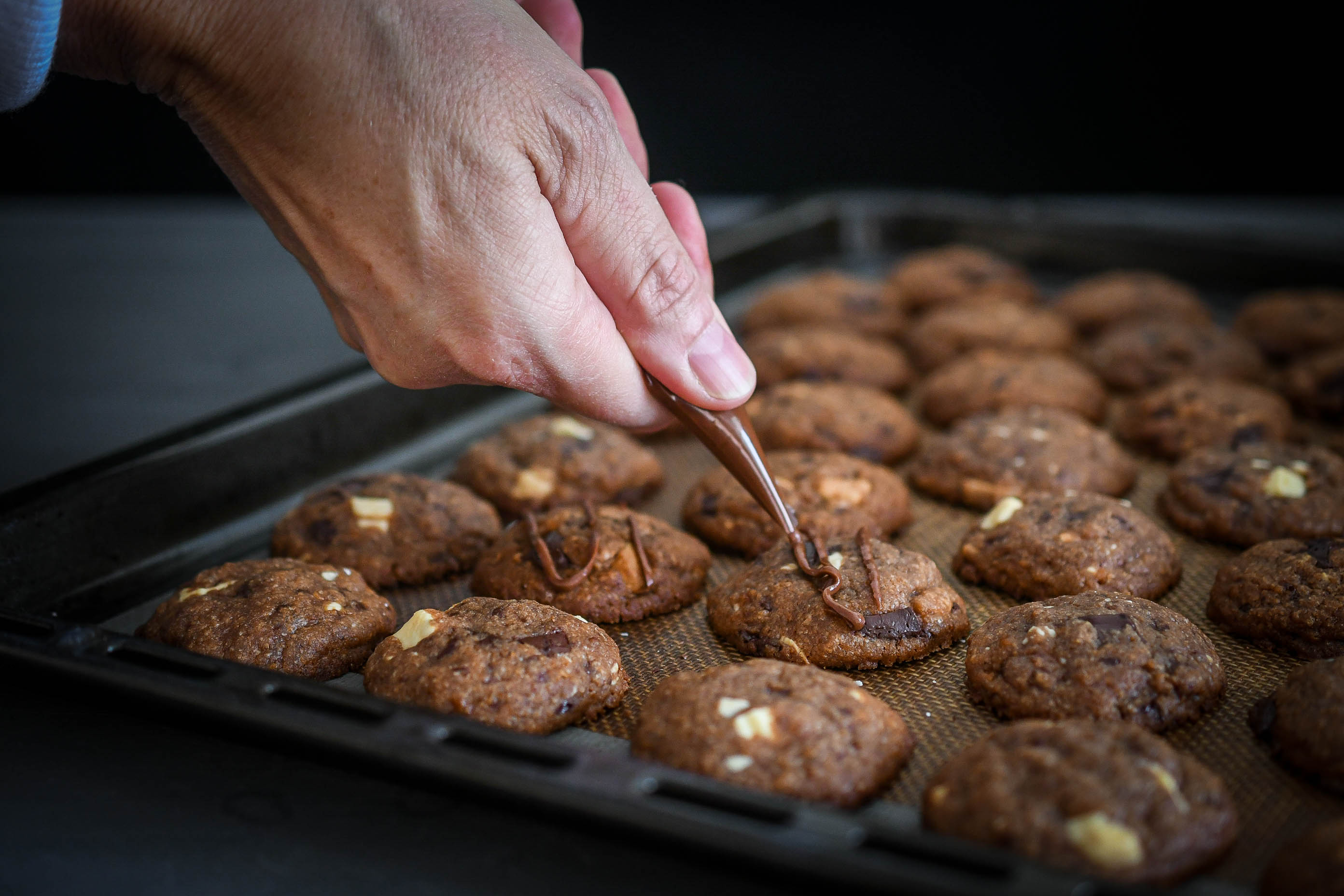 Triple chocolate cookies | Teka Albania
